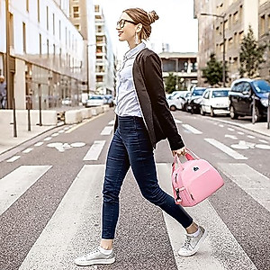 BAGBEBAG Lunch Bag Women, Premium Insulated Lunch Bag For Women Man, Large Adult Lunch Box with Adjustable Strap, Cooler Tote Bag for Office Work Picnic (Light Pink)