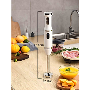 Cordless Hand Blender,Immersion Multi-Functional Hand Blender,4-In-1 Variable Speed Rechargeable,with Beaker,Food Chopper,Egg Whisk,for Baby Food, Smoothies, Sauces-Black