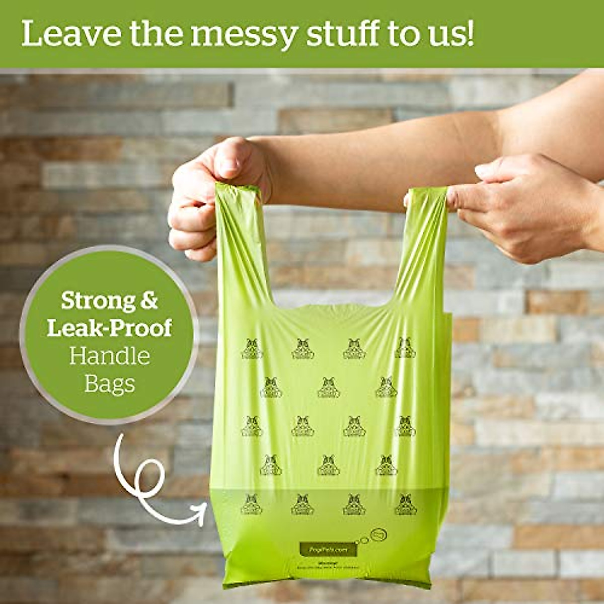 Pogi's Pet Supplies Poop Bags - 300 Dog Poop Bags with Easy-Tie Handles - Scented, Leak-Proof, Earth-Friendly Poop Bags for Dogs