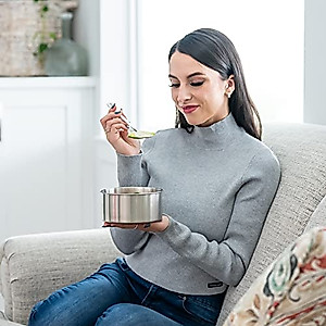 Deluxe 8-Pack Stainless Steel Food Containers - Complete Meal Prep Container Set with Leakproof Silicone Lids - Reusable and Stackable Stainless Steel Lunch Box for Adult Bento Box Set