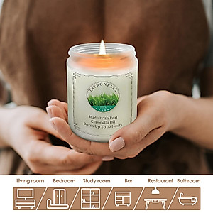 Citronella Candles Outdoor Indoor 7.5 OZ 4 Pack, 100% Soy Wax Candles for Home Scented Candles Outside for Party Hiking Camping Patio BBQ Deck Lanai Garden Yard Home Balcony