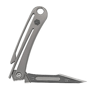KeyUnity KK07 Mini Titanium Scalpel Knife, KM09 Dual-Gate Carabiner Keychain Clip & KA17 Titanium D Ring Bundle