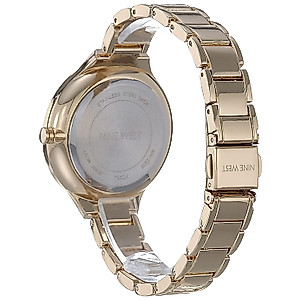 Nine West Women Japanese Quartz Dress Watch with Metal Strap, Gold, 12 (Model: NW/2336GNGB)
