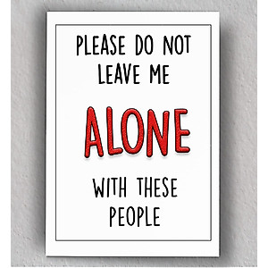 AUDIOWAVE PRINTING Please do not leave me ALONE with these people | Farewell Card | Funny Farewell Card | Retirement Card | Leaving Work New Job | Blank Card
