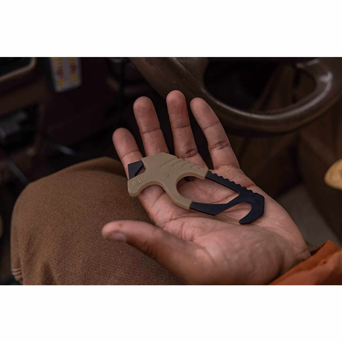 Gerber Gear Strap Cutter, Coyote Brown [30-000132], 5 x 2.5 x 1 inches Pocket Size