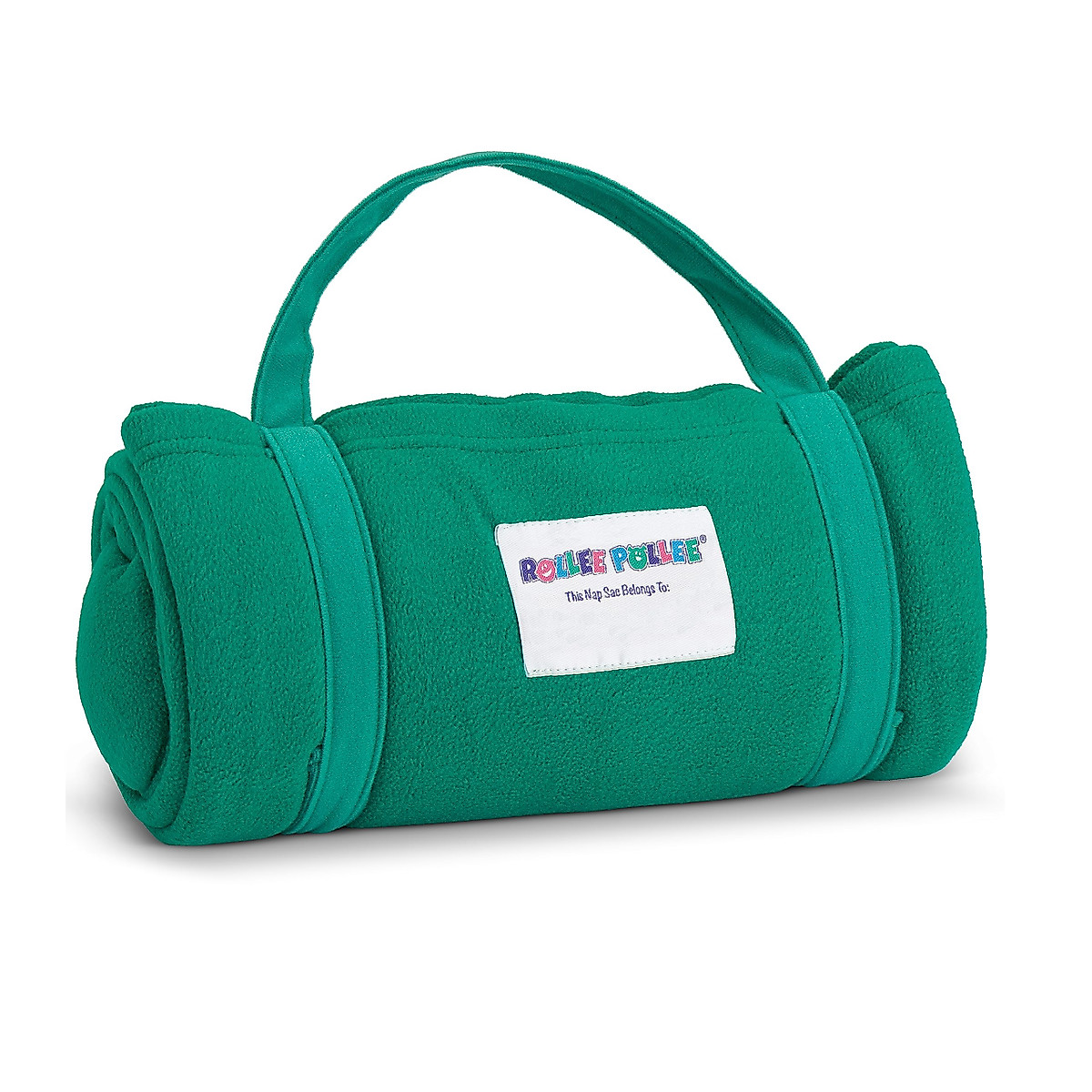 ROLLEE POLLEE Nap Sac Roll Up Napping Blanket with Attached Pillow for Preschool/Daycare, Super Soft with Elastic Straps, Fits Most Mats and Cots (Pink)