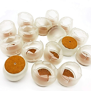 Maydahui 16PCS Round Chair Leg Floor Protectors Furniture Silicon Table Feet Covers Prevents Scratches Glides Caps Cups Fit 1-4/5 to 2 Inch （45-50mm）