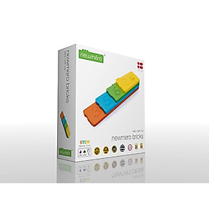 Newmero Bricks - Place Value Manipulatives & STEM Toys for Kids Aged 3-9 | Hands-On Math Learning Resources for Preschool, Kindergarten, First, Second, and Third Grade | Fun Math Games