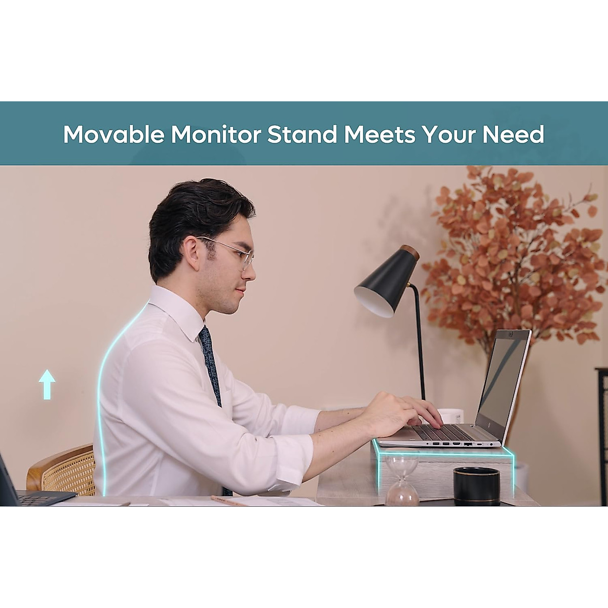 Bestier Lift Top L Shaped Desk with File Drawer, 55'' x 55'' Office Desk with Reversible Storage Drawers and Computer Monitor Stand (Retro Grey Oak Light)