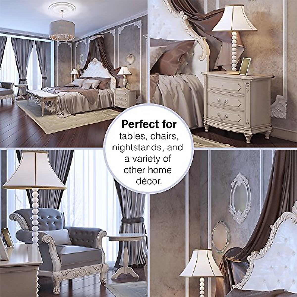 Super Sliders 9 1/2" x 5 3/4" Reusable XL Heavy Furniture Moving Sliders for Carpet, Hardwood, Linoleum, Tile, 8 Bonus 1" Self Stick Sliders, Beige (16 Pieces)