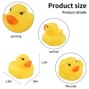 N/C GTANG Mini Rubber Ducky Float Duck Baby Bath Toy Birthday Party Favors Decorations Baby Showerfor Kids Celebrate The Joy of The Children (50 Pack),Yellow,1.4x1.2x1.1