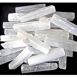 Pachamama Essentials Selenite Crystal Sticks for Healing, Reiki, & Metaphysical Energy Drawing - Available in 2.5 Inches, 4 Inches & 9 Inches (20, 2.5")