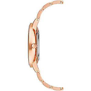 Nine West Women's Japanese Quartz Dress Watch with Metal Strap, Rose Gold, 14 (Model: NW/2098PKRG)
