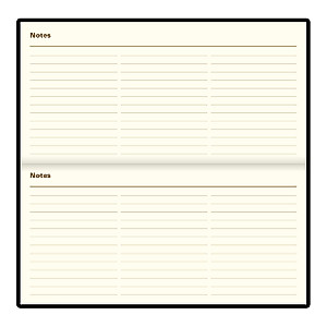 Letts of London Belgravia Weekly/Monthly Planner, 12 Months, January to December, 2024, Appointments, Horizontal, Slim Size, 6.625" x 3.25", Black (C33SBK-24)