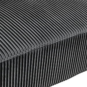 KAIBIJI Velvet Loveseat Sofa Couch，56” Modern Upholstered Sofa Pleated Velvet Loveseat Comfy 2 Seater Small Sofa Couch with Gold Metal Legs for Bedroom Living Room Small Spaces (Grey)