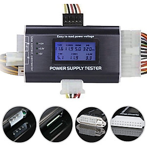 LinsyRC 20/24 Pin ATX Computer PC Power Supply Tester ATX BTX ITX SATA PCI-E HDD BYI Connectors LCD Screen Display