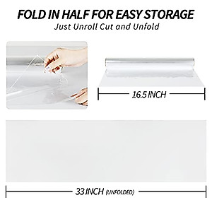 LISM 115ft Clear Cellophane Wrap Roll(33 in x 115 ft) 2.5 mil thickness Gift Wrap Cellophane -Clear Wrapping Paper for Flowers,Baskets, Arts & Crafts, Treats Food Safe