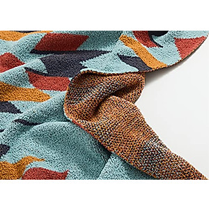 GunziStreet Microfiber Throw Blanket Boho Super Soft Fuzzy Bed Home Decor Sofa Couch Chair Farmhouse Decorative Camping Outdoor (Ashiya, 47''x59'')