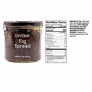 Divina Fig Spread-Original 9 oz (2pk) Bundled with Custom Spreader