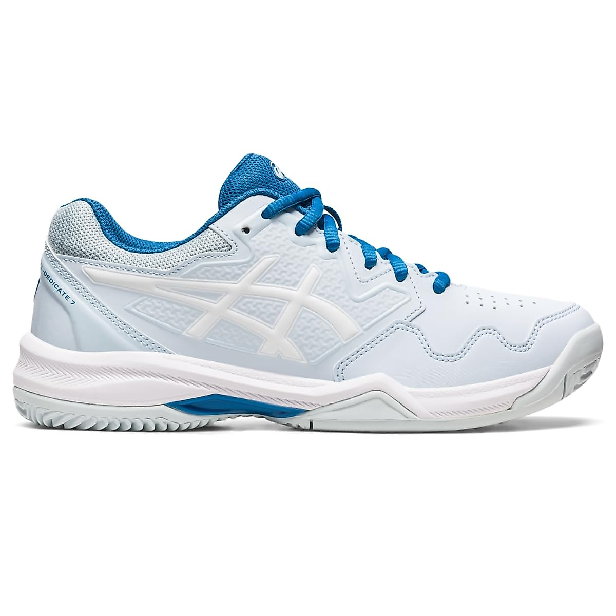 ASICS Women's Gel-Dedicate 7 Clay Tennis Shoes, 8, Sky/White