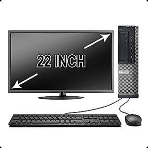 Dell Optiplex 3020 Desktop Computer, Intel Quad-Core i5-4570 Up to 3.6GHz, 16 GB RAM, 2TB +256GB SSD HDD,USB 3.0, WiFi, HDMI, HDMI 22 Monitor Windows 10 Pro (Renewed)