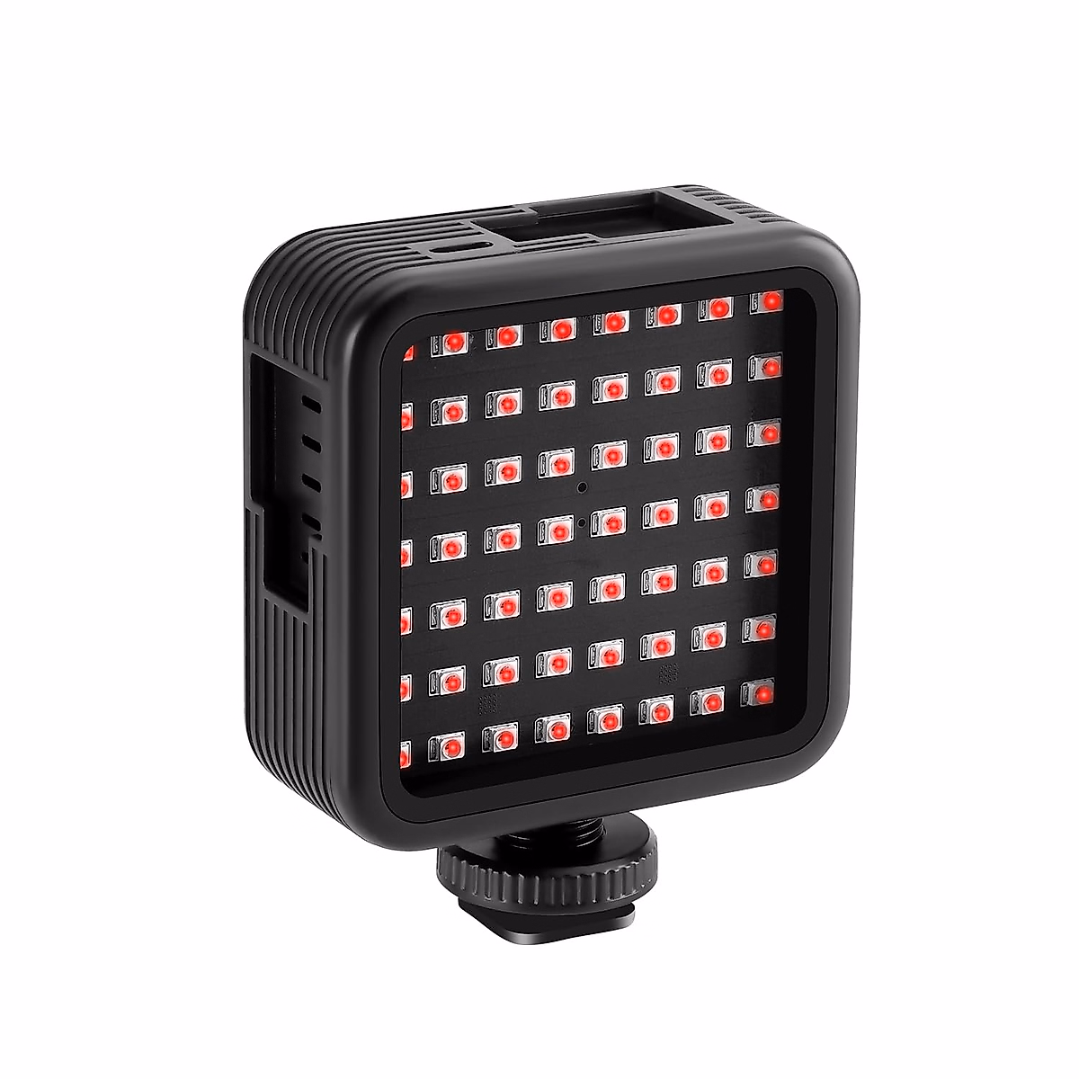 Ordro LN-5 Mini IR Night Vision Light Infrared Photography Light for Video Camera Camcorder Built-in Rechargeable Battery with 3 Cold Shoe Mount for Vlog YouTube Video Recording