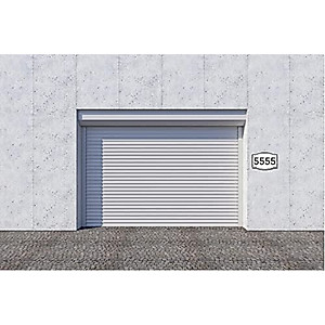 Horizontal White and Black House Number, Address Plaque Sign for Mailbox, Customized for House, Store, Office, Outside, 911 Visibility Signage