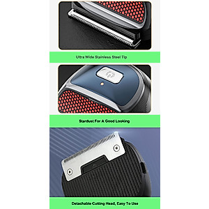 SUYOOULIN Hair Clippers, Shortcut Self-Haircut Kit for Men, Self Grooming Rechargeable Hair Trimmer Professional Hair Cutting with 9 Limited Combs