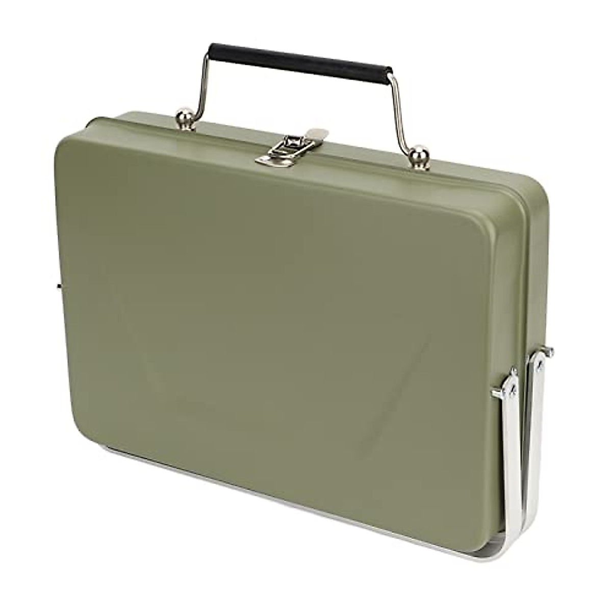 Folding Barbecue Grill Portable,Charcoal Grills Portable Charcoal Grill, Non Stick Easy Installation Mini Portable Charcoal BBQ Grill 410 Stainless Stee for Backyard Picnic (Green)