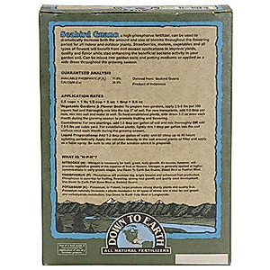 Down to Earth All Natural Seabird Guano Fertilizer Mix 0-11-0, 5 lb