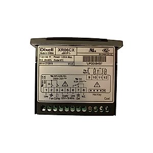 New Dixell Model: XR06CX (for Refrigerators) Digital Temperature Control Panel Thermostat with 2 Temperature Sensor Probes Included 120v / Technician Ready by Xiltek Gray