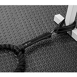 Eclipse Fitness Battle Rope Anchor Strap Kit | Heavy Duty Reinforced Nylon | Easy and Fast Setup | Stops Rope Damage | Stainless Steel Carabiner | Includes Exercise Guide