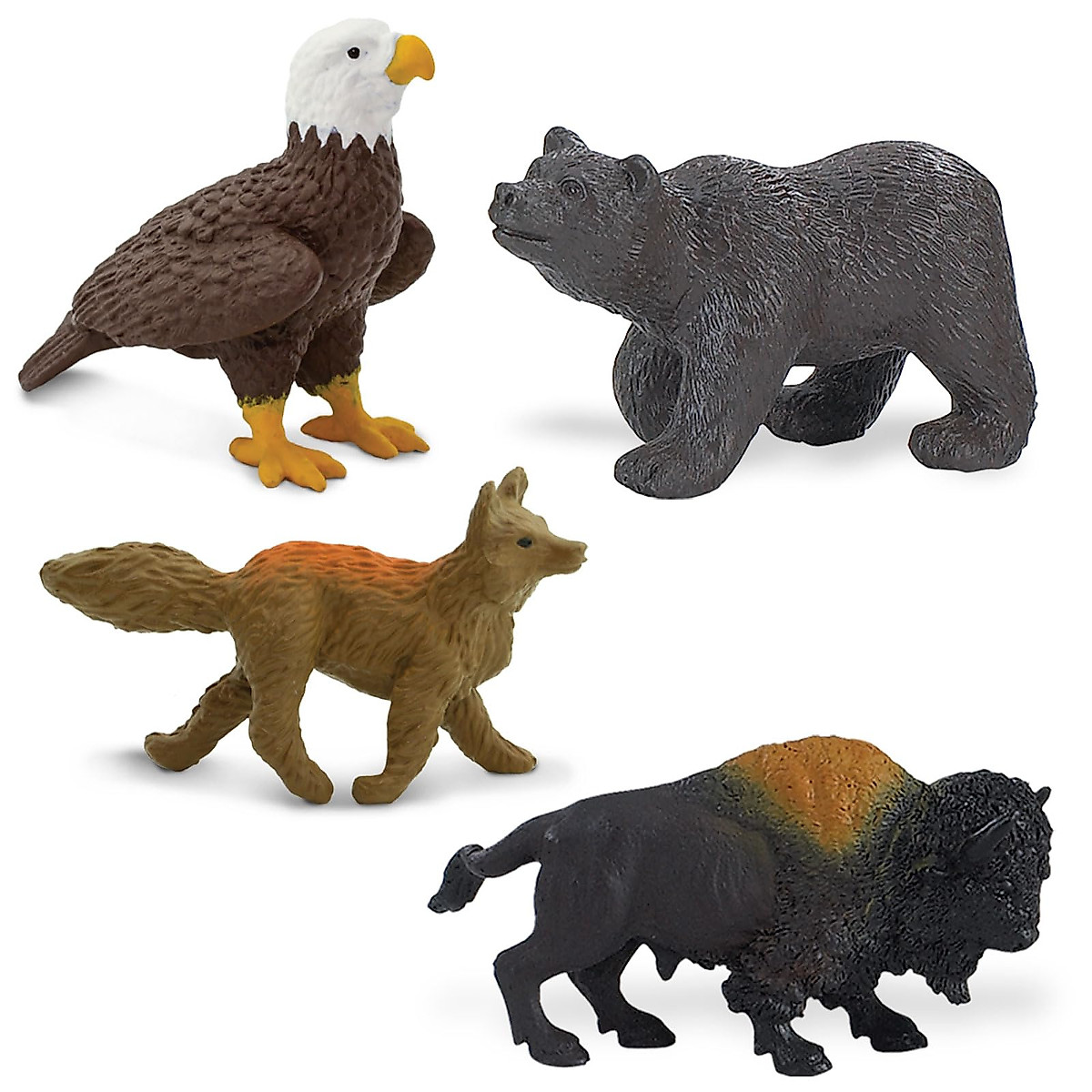 Safari Ltd. Nature TOOB - 12 Mini Figurines with Rabbit, Beaver, Doe, Gray Wolf, Fox, Black Bear, Moose, Mountain Lion, Bald Eagle, and More - Educational Toy for Boys, Girls & Kids Ages 3+