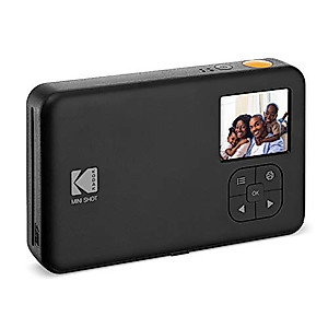 Kodak Mini shot 2 in 1 Wireless Instant Digital Camera and Social Media Portable Photo PRINTER, LCD Display, Premium quality Full Color prints, Compatible w/iOS and Android (Black)