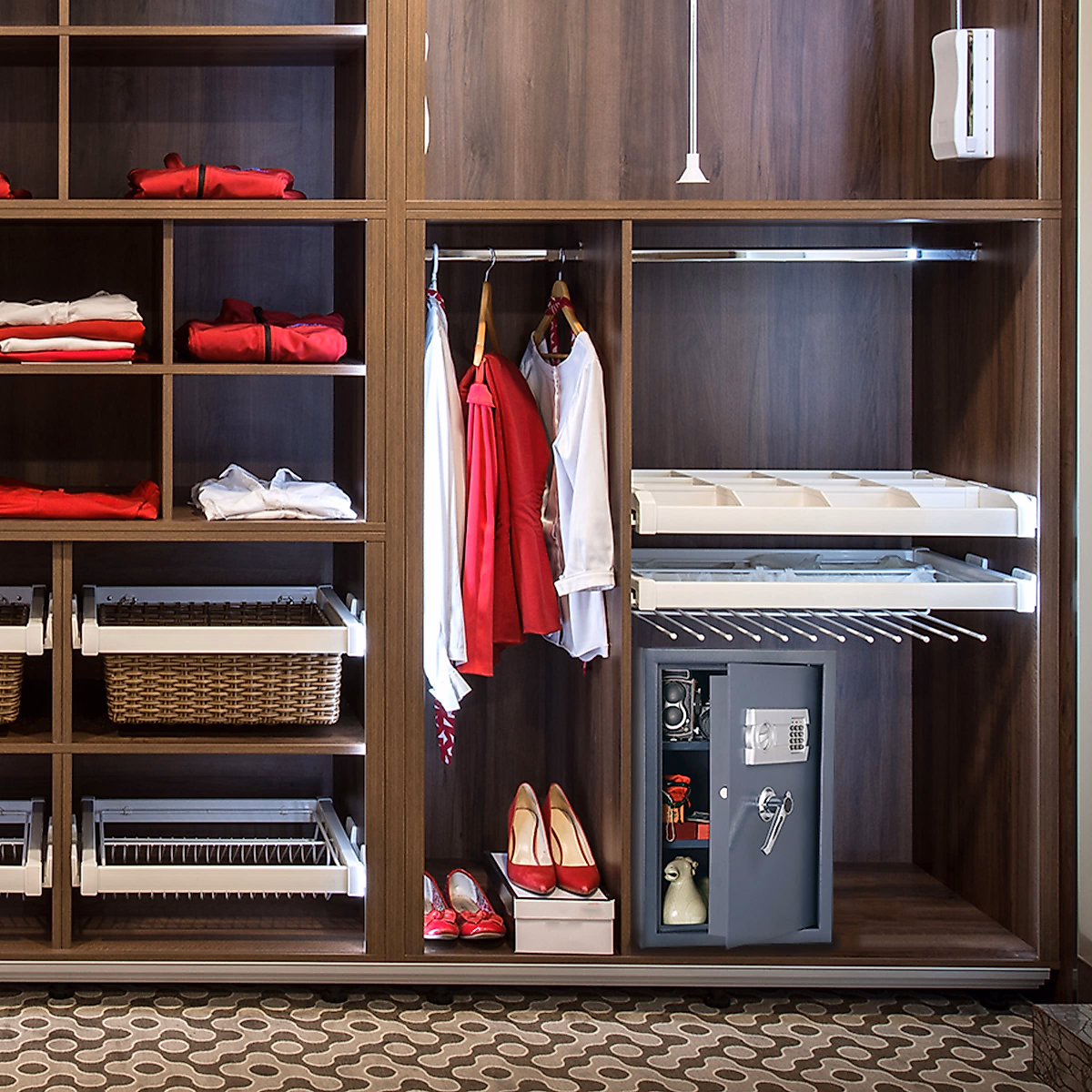 Digital Safe - Home or Office Locked Box for Money, Handguns, Jewelry, and Important Documents by Paragon Safes (Dark Gray)