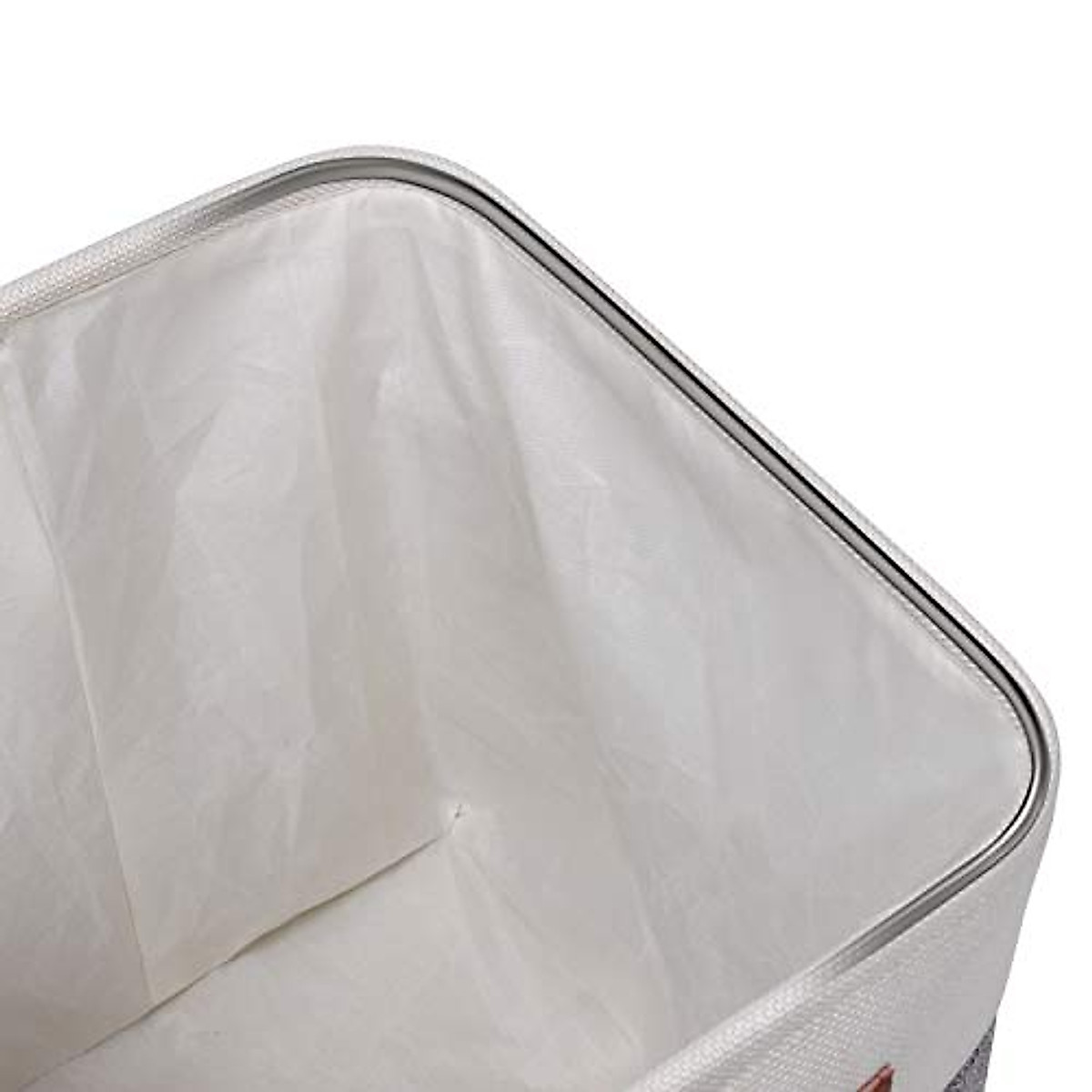 Univivi 10.5 Inch Fabric Storage Cube Bins with Hard Bottom, 4 Pack Storage Baskets with PU Handles for Shelves Closet Nursery Foldable Storage Bins for Organizing (Gray,10.5" x 10.5" x 11")