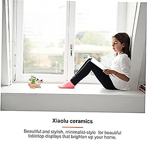 YARNOW 4pcs Garden Office Holder Container Deer Cactus Outdoor Ceramic House Plants Mini Figurines Bonsai Balcony Decor Small Cute Art Random Succulent Decorative Planter Home Landscape