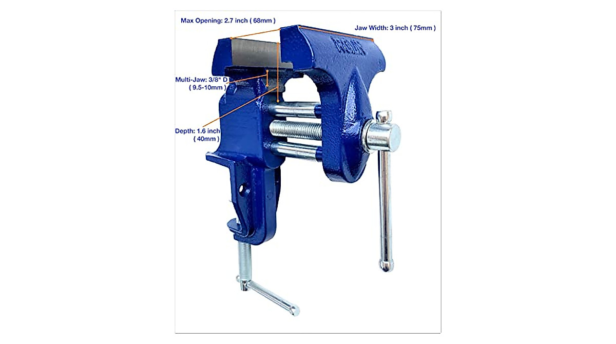 Rolin Vise Woodworking Clamp - 3 Inch Lightweight Tool