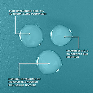Hyaluronic Acid Serum for Skin 2% with Vitamin B5, C& E - Intense Hydration + Moisturizer, Plumps & Increase Firmness, Non-greasy, Paraben-free - 1. Fl Oz