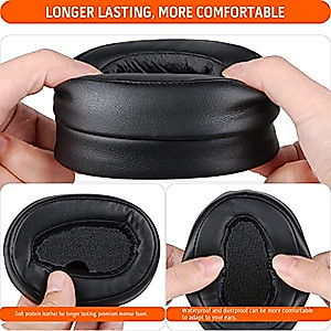Replacement Ear Pads for Sony WH-H900N Headphones, Earpads Cushions for Sony WH900N MDR-100ABN Headset, Softer Protein Leather, Superior Noise Isolation, Soft and Comfortable Memory Foam (Black)