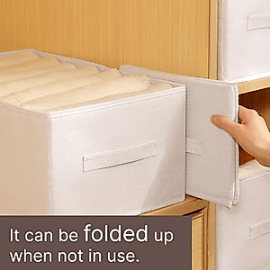 ACOMOON, 4 Pack, Linen Closet Organizers and Storage, Closet Storage Boxes, Closet Organizer, Fabric Storage Bins, Shelf Baskets, Collapsible Storage Bins