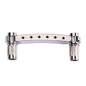 Chrome Roller Saddle Tailpiece Chrome for LP SG Style Electric Guitar Replacement Parts (Silver)