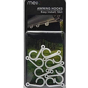 Meilo AH10-J Awning Hooks, Clear