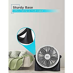 BLACK+DECKER Floor Fan for Home, Garage, Bedroom, or Office, Cooling Fan for Floor with 3 Fan Settings, Quiet Floor Fan with Adjustable Tilt Angle and Sturdy Base