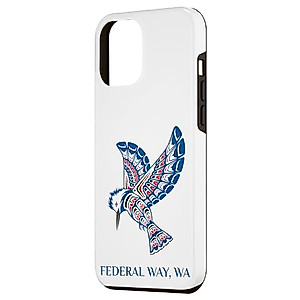 iPhone 14 Pro Max Federal Way Washington Kingfisher Native American Bird Gift Case