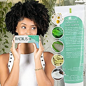 RADIUS USDA Organic Toothpaste Travel Trial Size 0.8 oz Non Toxic Chemical-Free Gluten-Free Designed to Improve Gum Health & Prevent Cavity - Mint Aloe Neem - Pack of 3