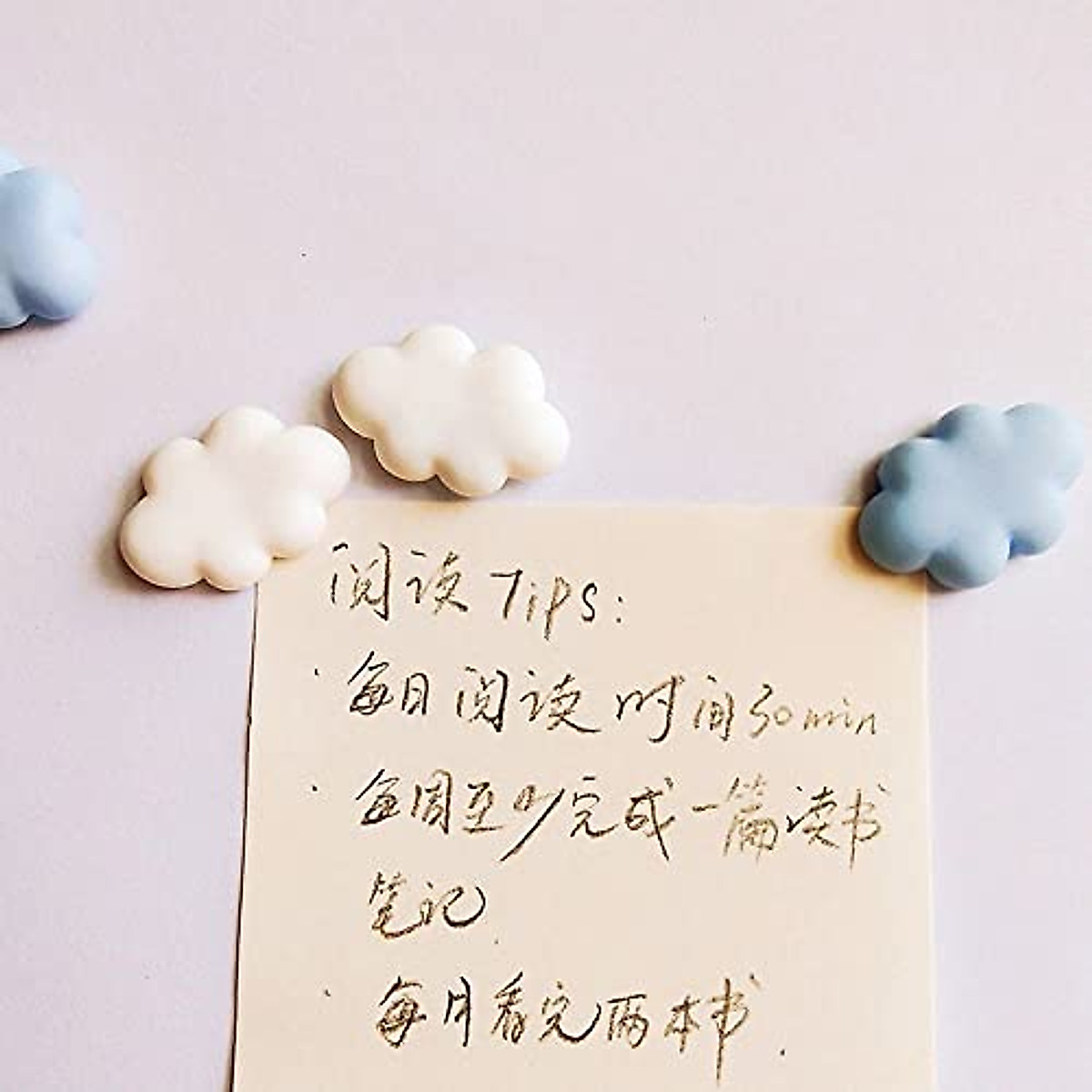 Fridge Magnet 4Pcs/Set Cartoon Cute Cloud Shape Fridge Magnets Office Cloud Shape Whiteboard Magnets Resin Refrigerator Magnets Home Decoration(Blue)