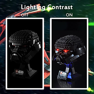 LED Light Set for Lego Dark Trooper Helmet 75343 (NOT Included The Lego Sets)