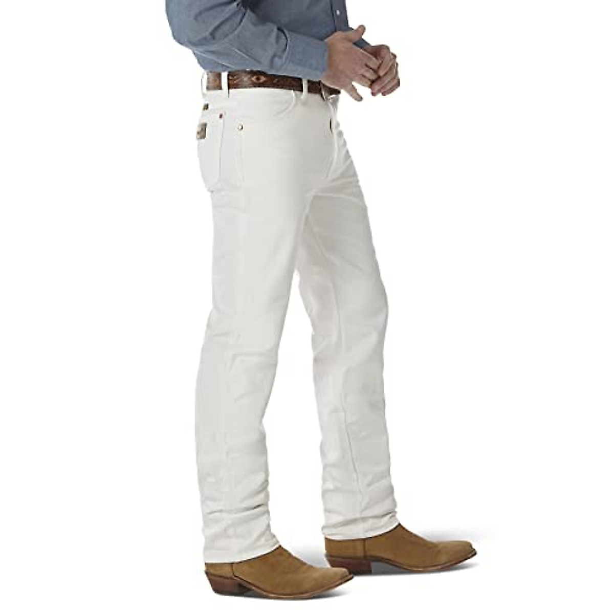 Wrangler mens 0936 Cowboy Cut Slim Fit jeans, White, 34W x 30L US