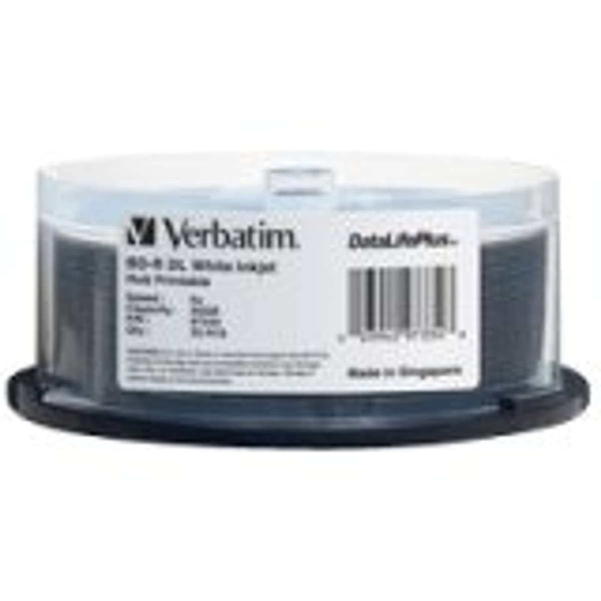 Verbatim Blu-ray Dual Layer BD-R DL Inkjet Printable Disc - 50GB - 120mm Standard - 25 Pack Spindle - 97334